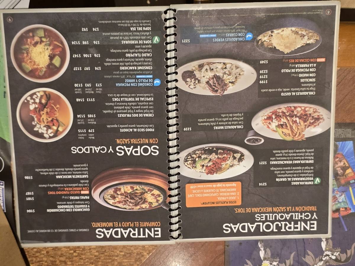 Carta del restaurante Toks Altabrisa, Merida