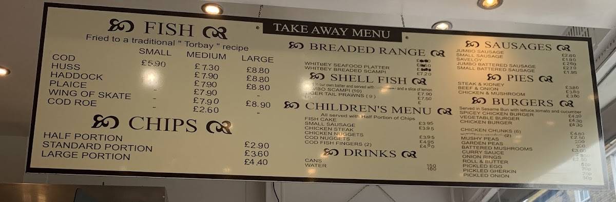 Menu at Torbay Of Hythe fast food, Hythe