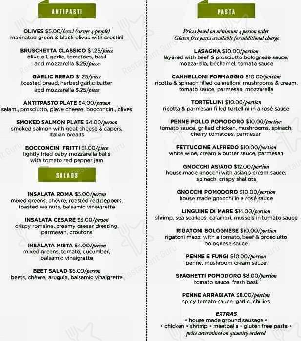 Menu at IL FORNELLO - Bayview Village pizzeria, Toronto, Bayview Ave