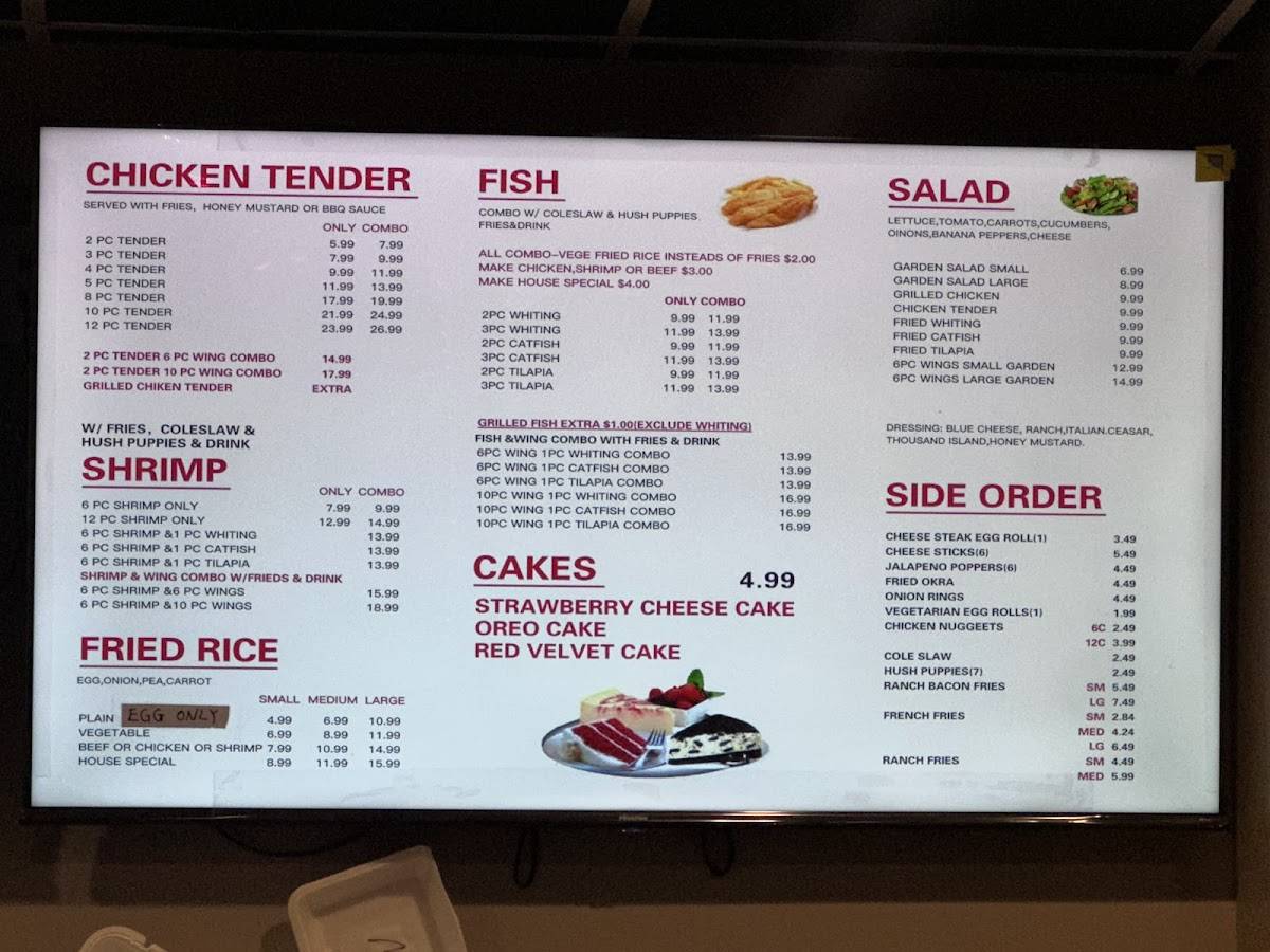 Menu at Touchdown Wings (CWE) restaurant, St. Louis