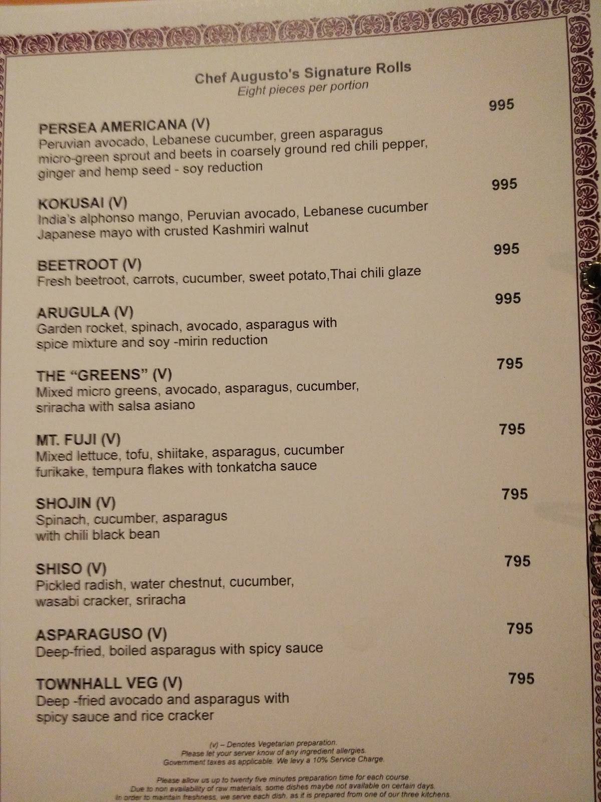 Menu at Town Hall, Gurugram, TWO HORIZON CENTER