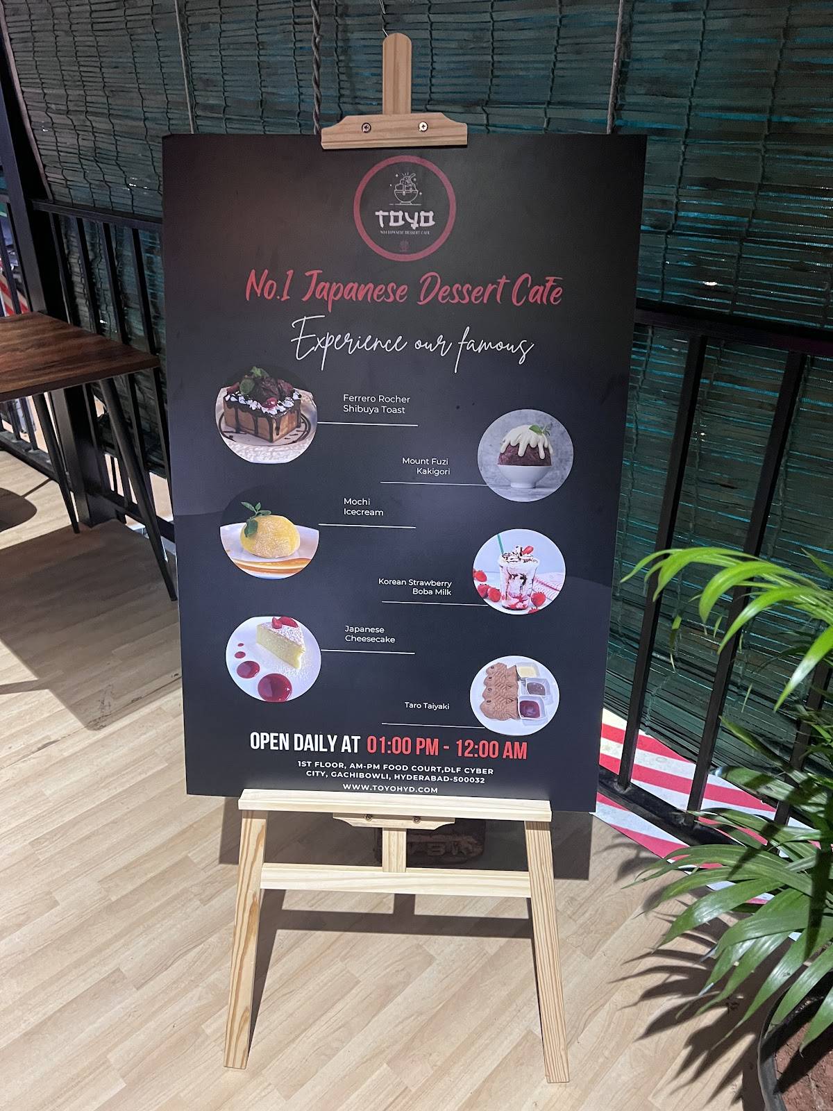 Menu at Toyo - No.1 Japanese Dessert Cafe, Hyderabad