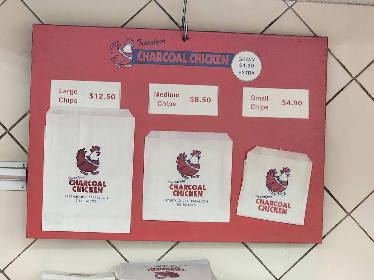Menu at Traralgon Charcoal Chicken fast food, Traralgon