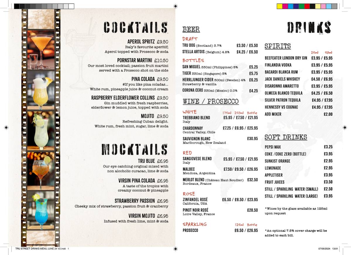 Menu at Tru Street - Real Street Food restaurant, Manchester, The ...