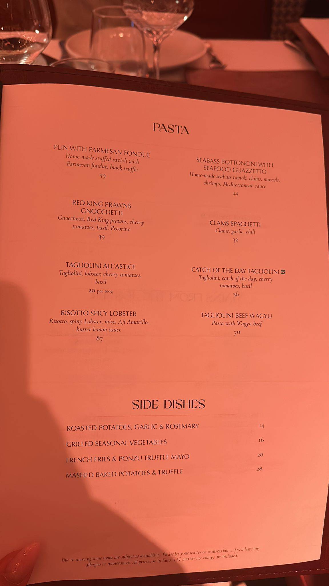 Menu at Twiga Monte Carlo restaurant, Monaco-Ville, 10 Avenue Princesse ...