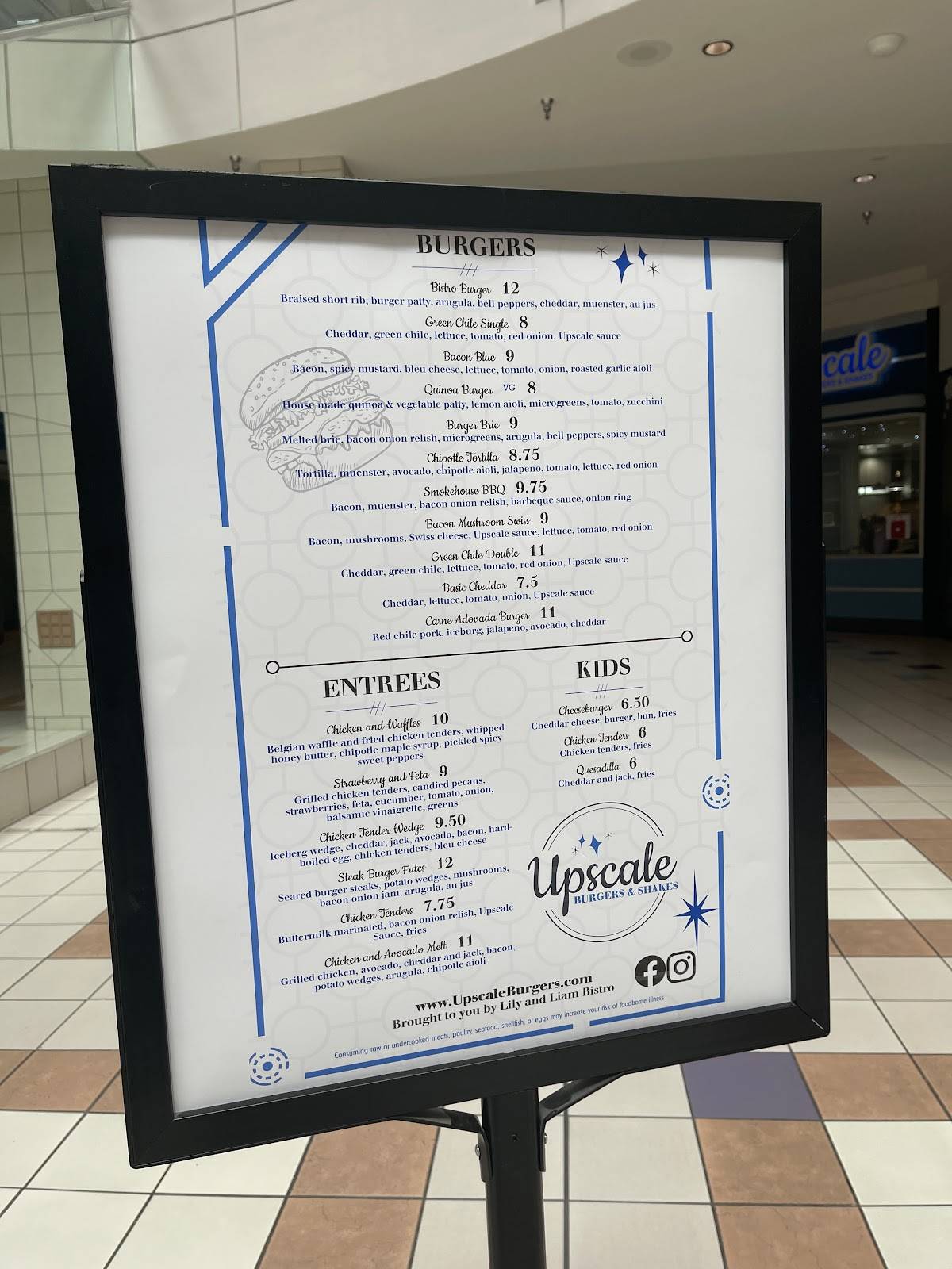 Menu at Upscale Burgers & Shakes desserts, Albuquerque, Coors Blvd ...