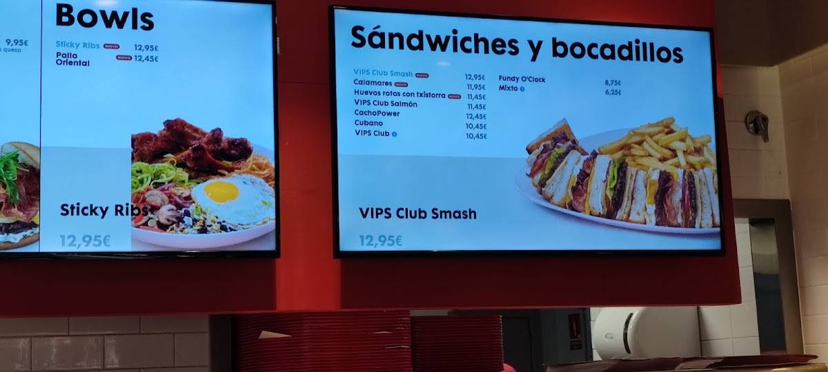 Carta de comida rápida VIPS Smart, Las Rozas, Carretera Nacional VI