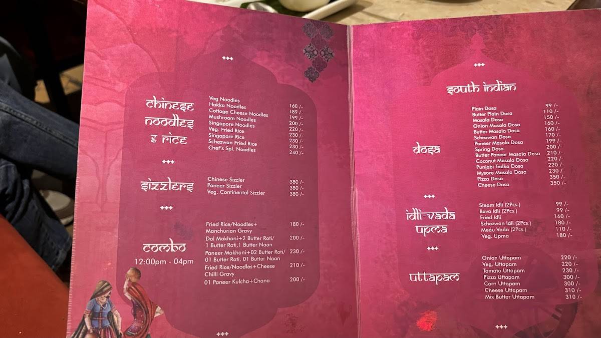 Menu at VRINDAM BHOG (Rajasthani Theme veg restaurant), Yamuna Nagar