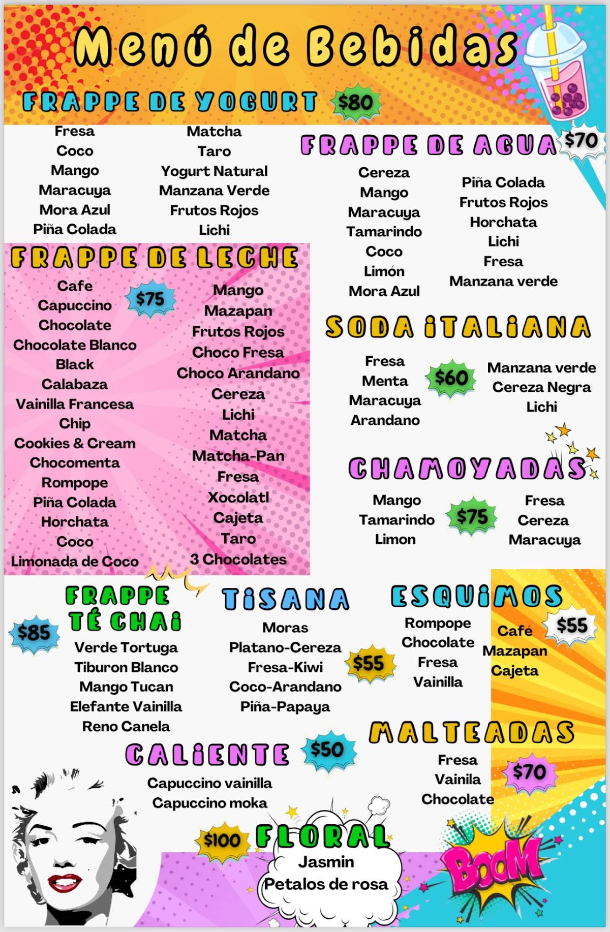 Menu at Vamos al Camioncito restaurant, Cuautitlan