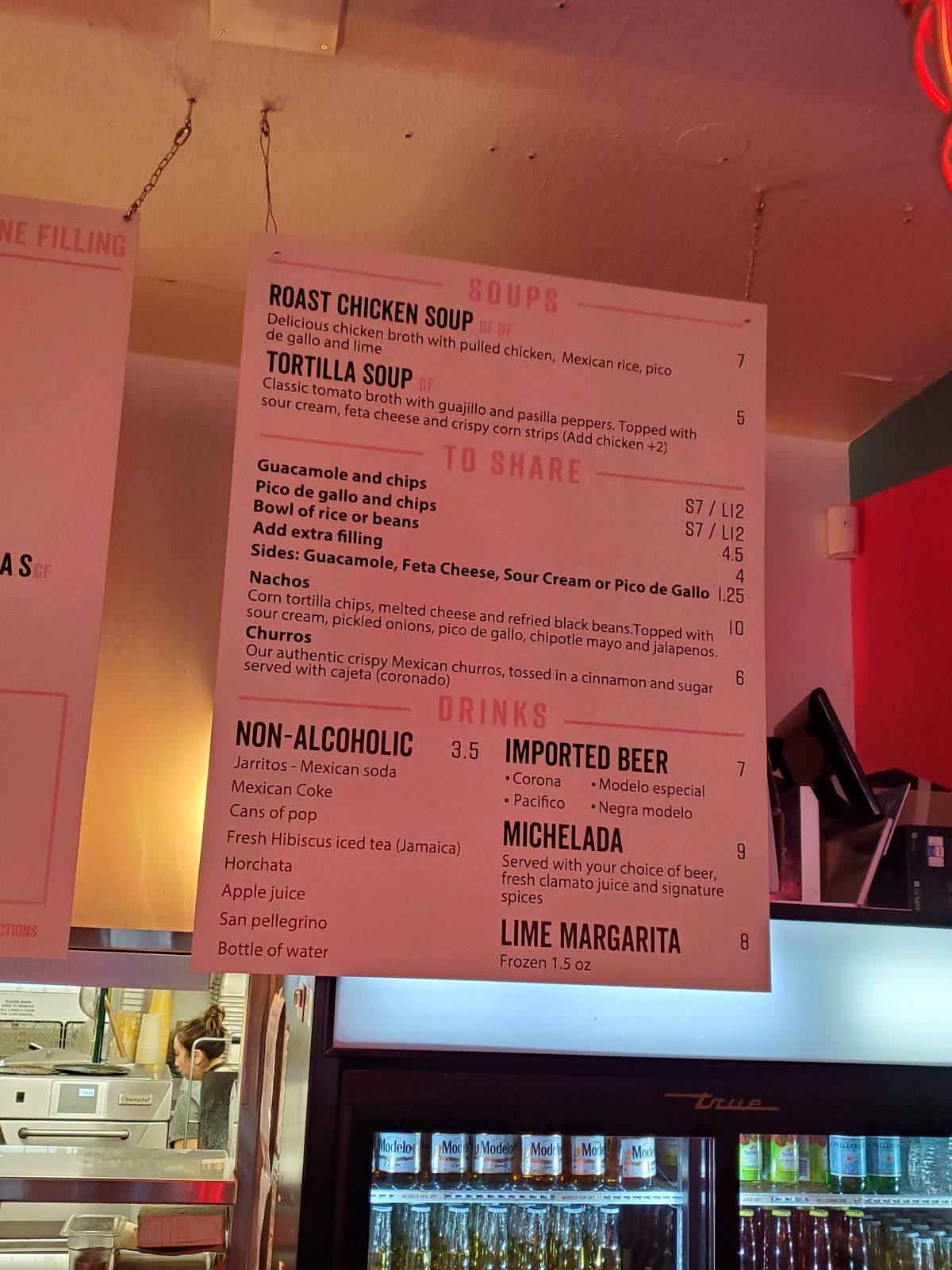 Carta del restaurante Lucha Libre Taqueria, Vancouver