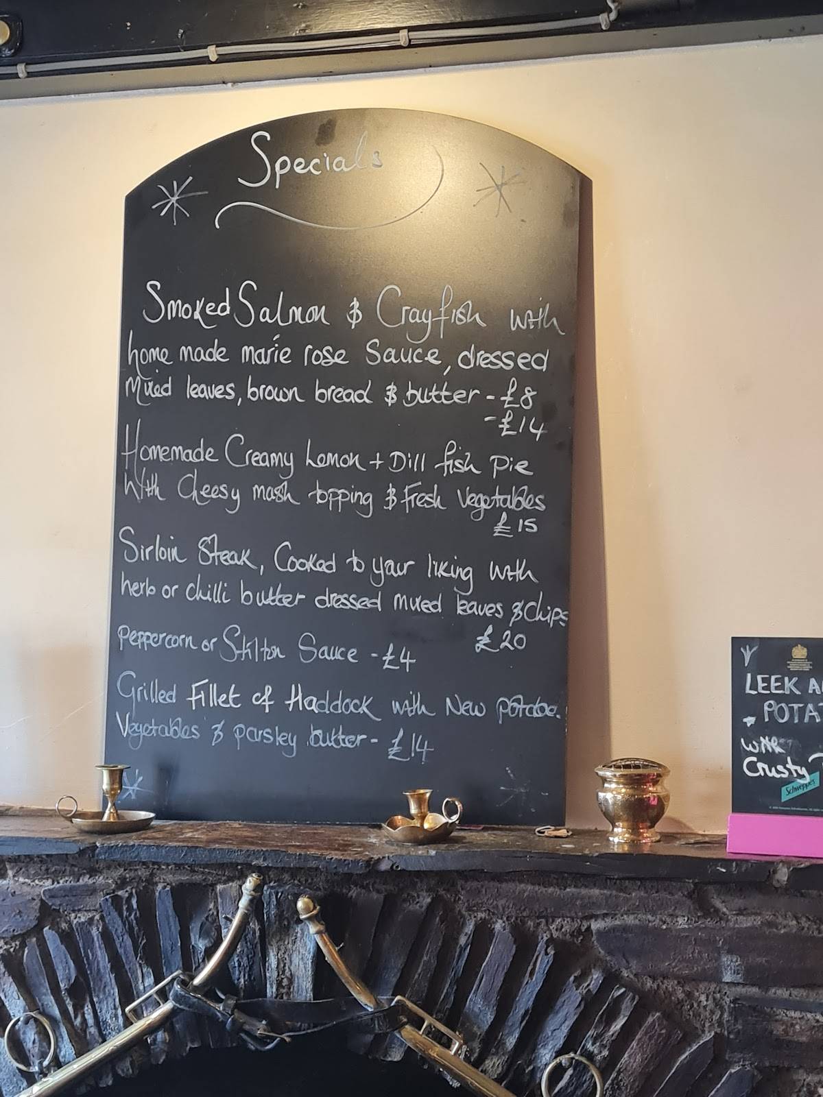 Menu at The New Inn pub & bar, Veryan, Century Ln