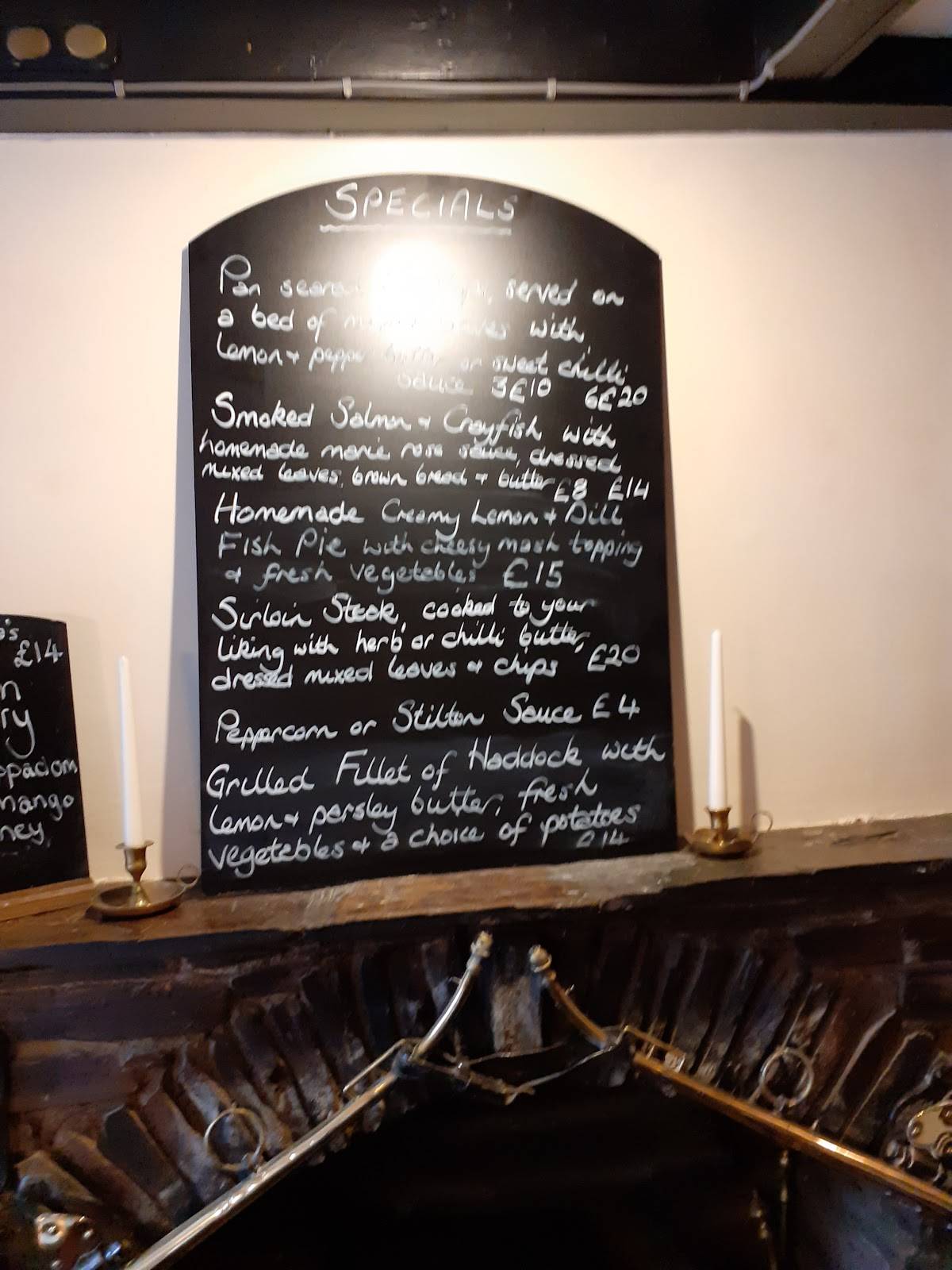 Menu at The New Inn pub & bar, Veryan, Century Ln