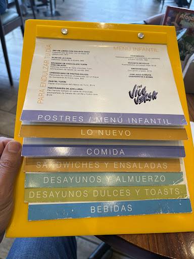 Carta de Viceversa Cafe, Pachuca de Soto