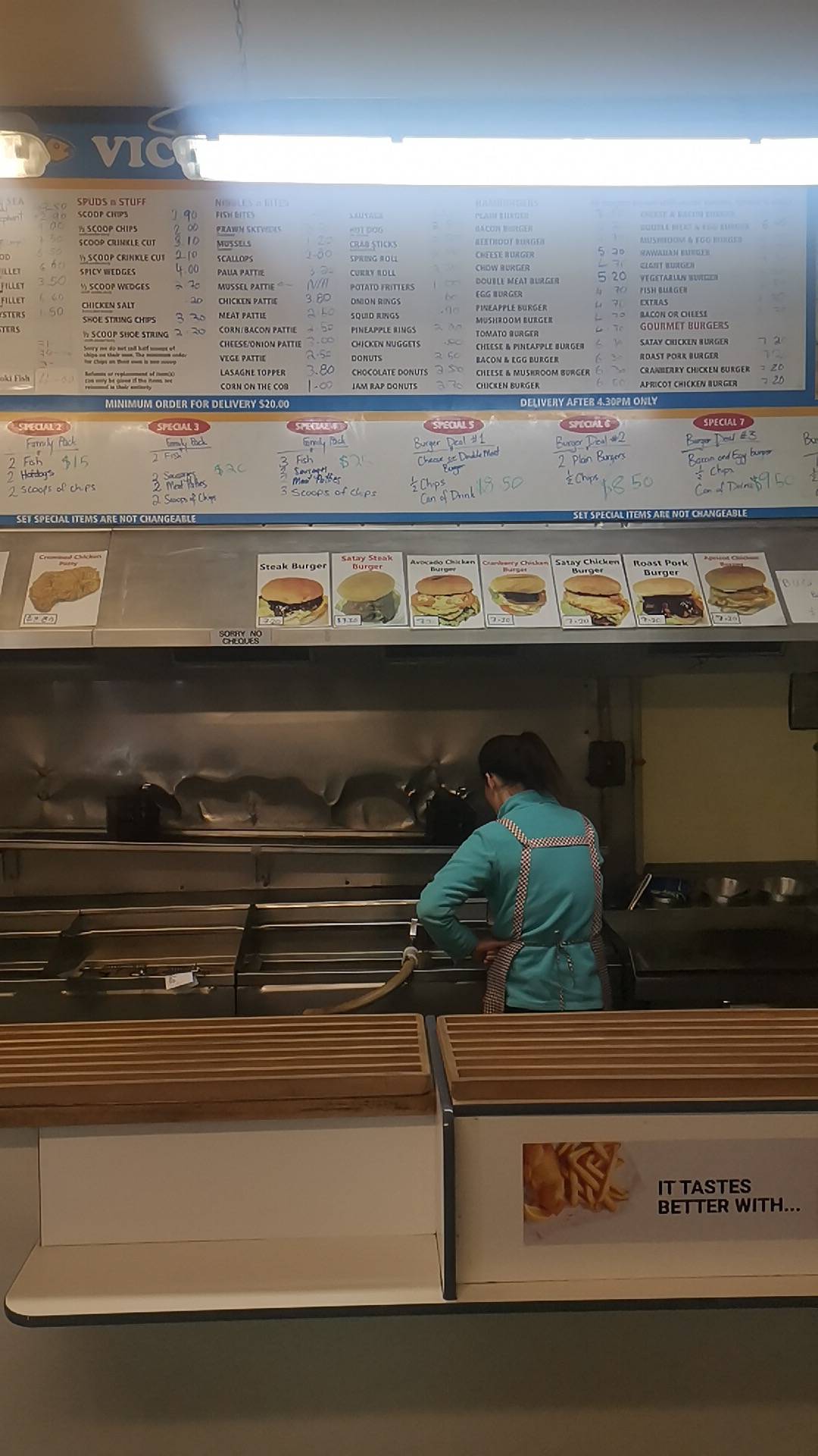 Menu at Victoria Seafood Bar, Rangiora