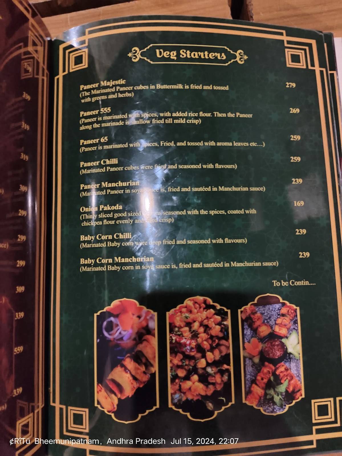 Menu at Majlis Darbar Arabian Cuisine Visakhapatnam, Visakhapatnam