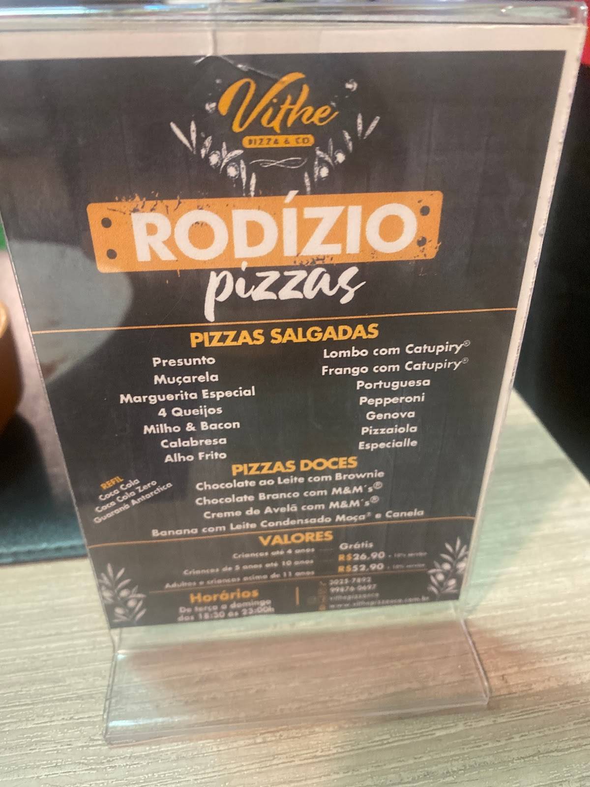Menu em Vithe Pizza & Co. restaurante, Volta Redonda