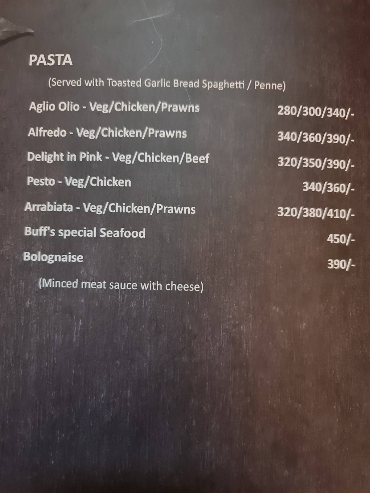 Menu at WILD BUFF'S COFFEE, Kakkanad