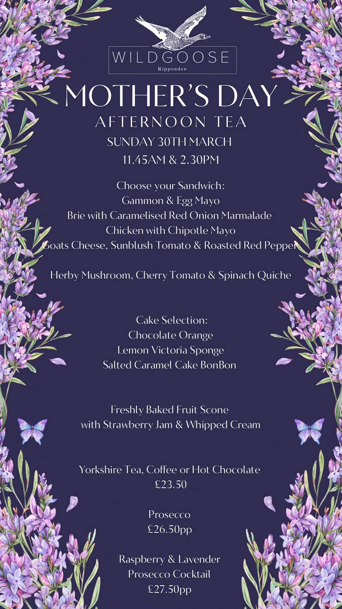 Menu at WILDGOOSE • Ripponden cafe, Sowerby Bridge