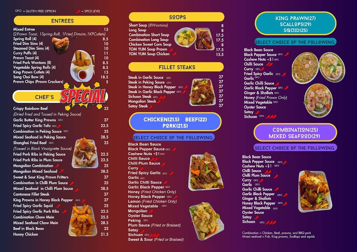 Menu at WOKSTAR Chinese & Thai restaurant, Ballina, Next to Westower Tavern