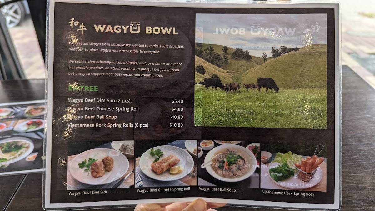 Menu at Wagyu Bowl restaurant, Ashwood
