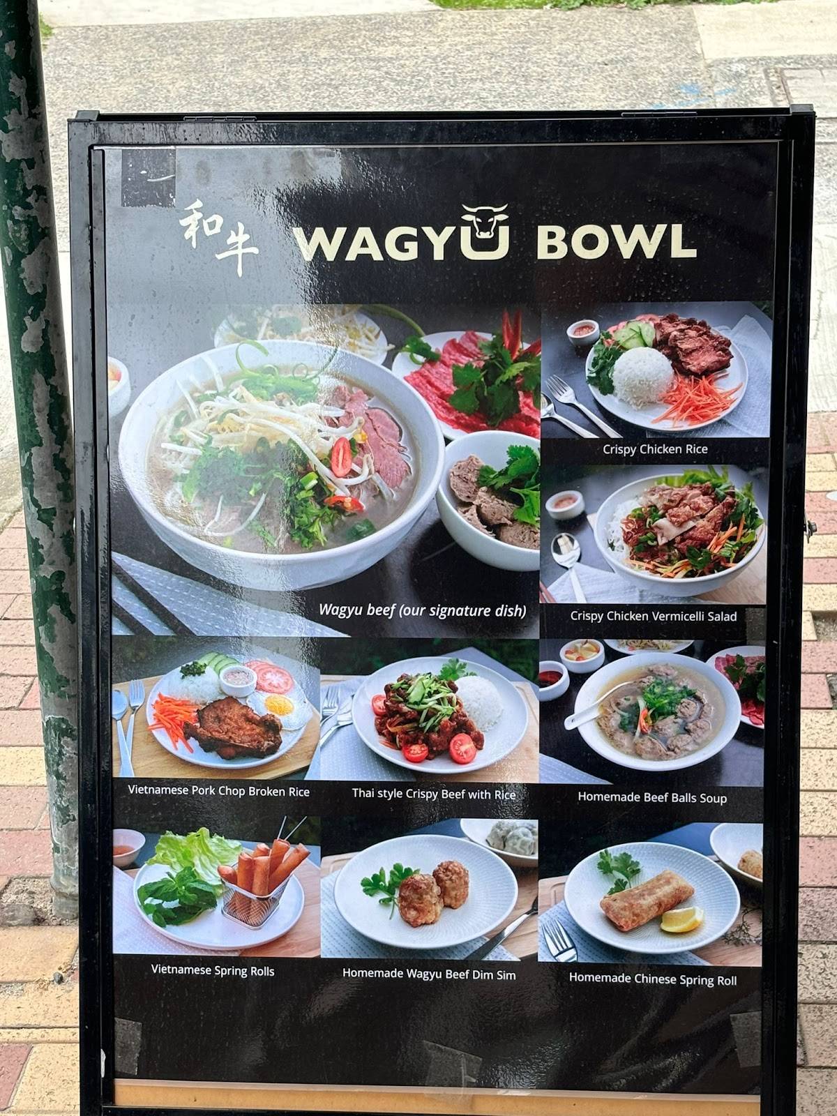 Menu at Wagyu Bowl restaurant, Ashwood
