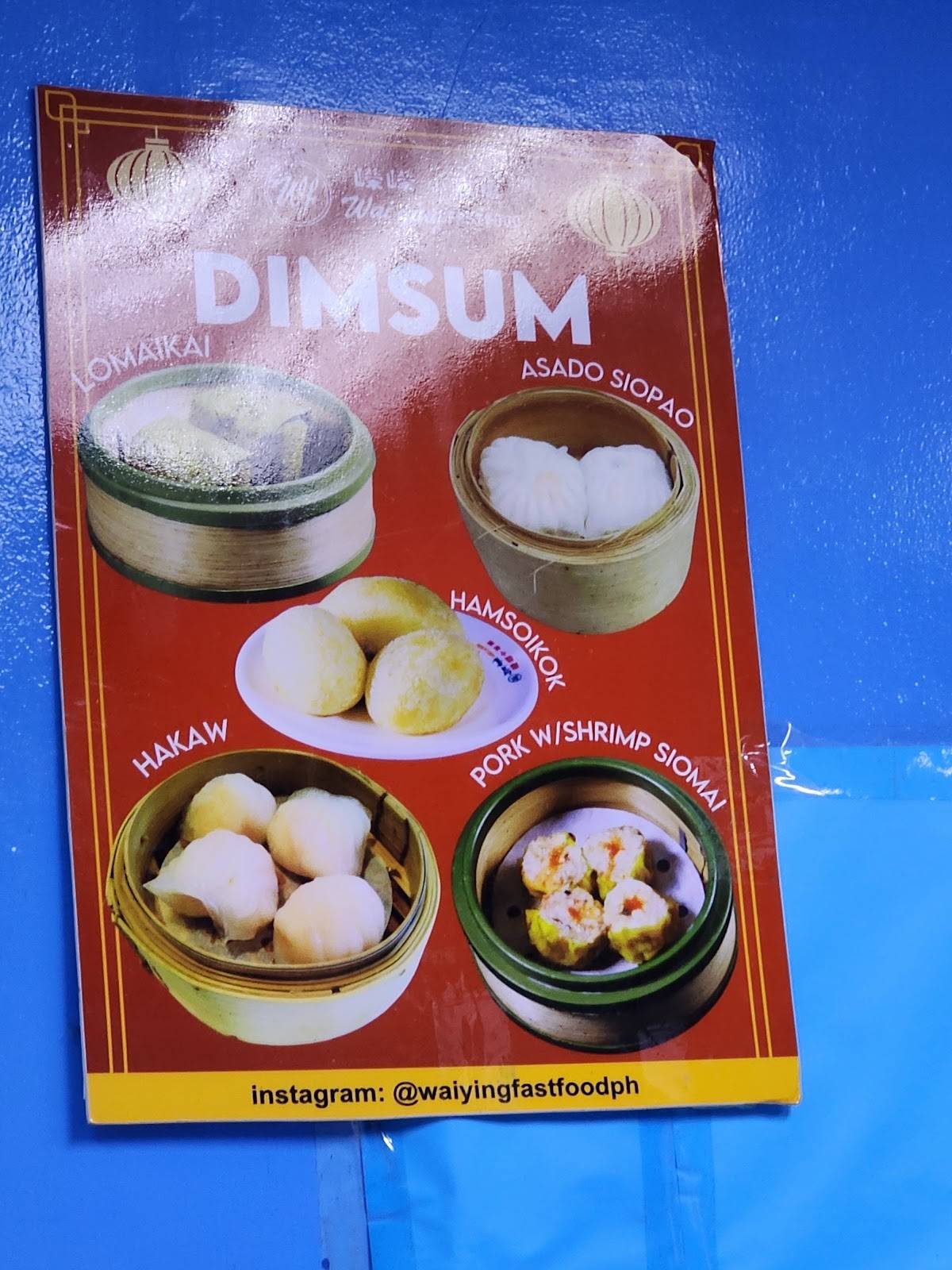 Menu at Wai Ying Fast Food, Manila, 1241 Benavidez St