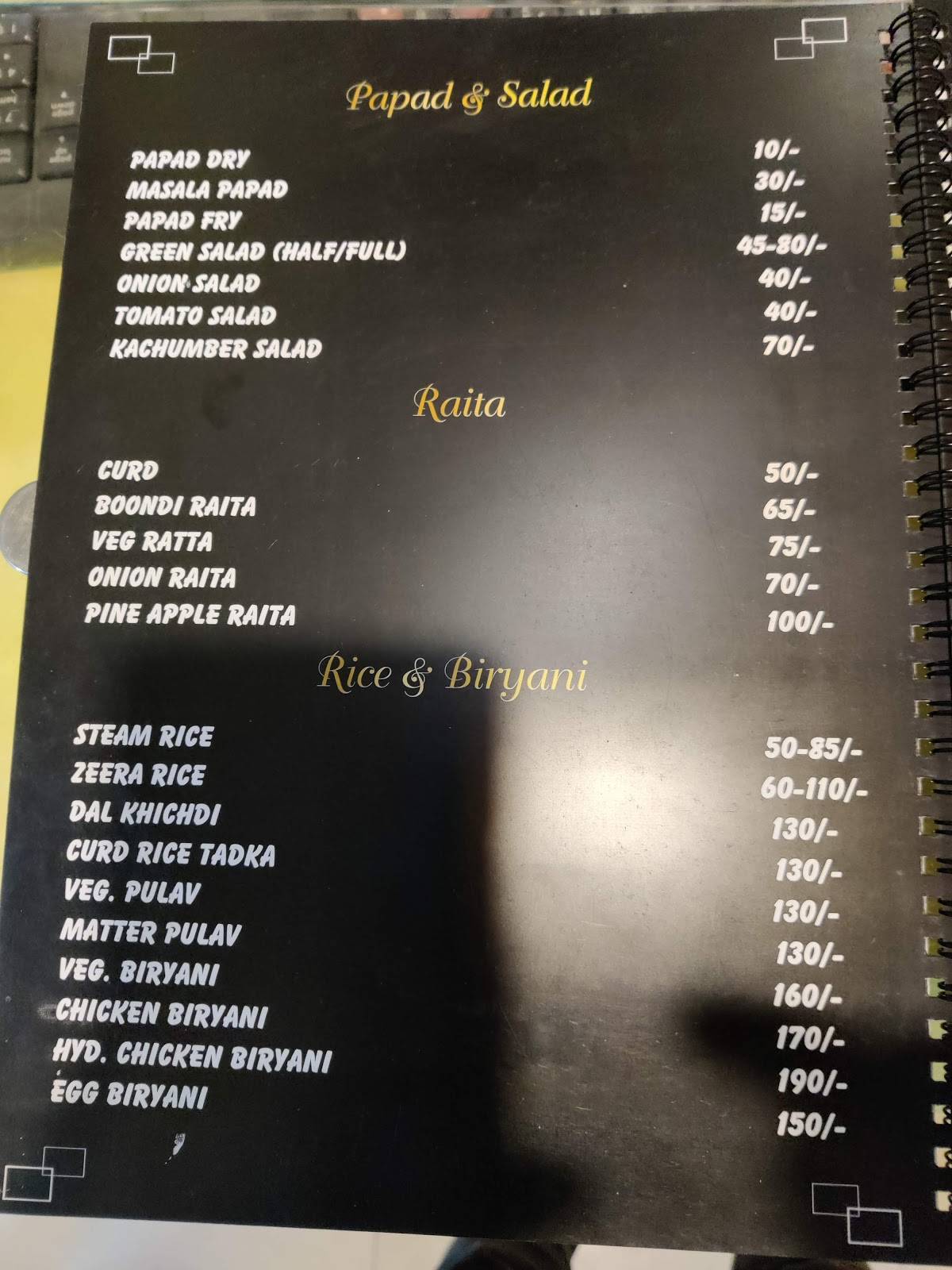 Menu at Punjabi Rasoi, Waidhan, Vindhyanagar - Waidhan Rd