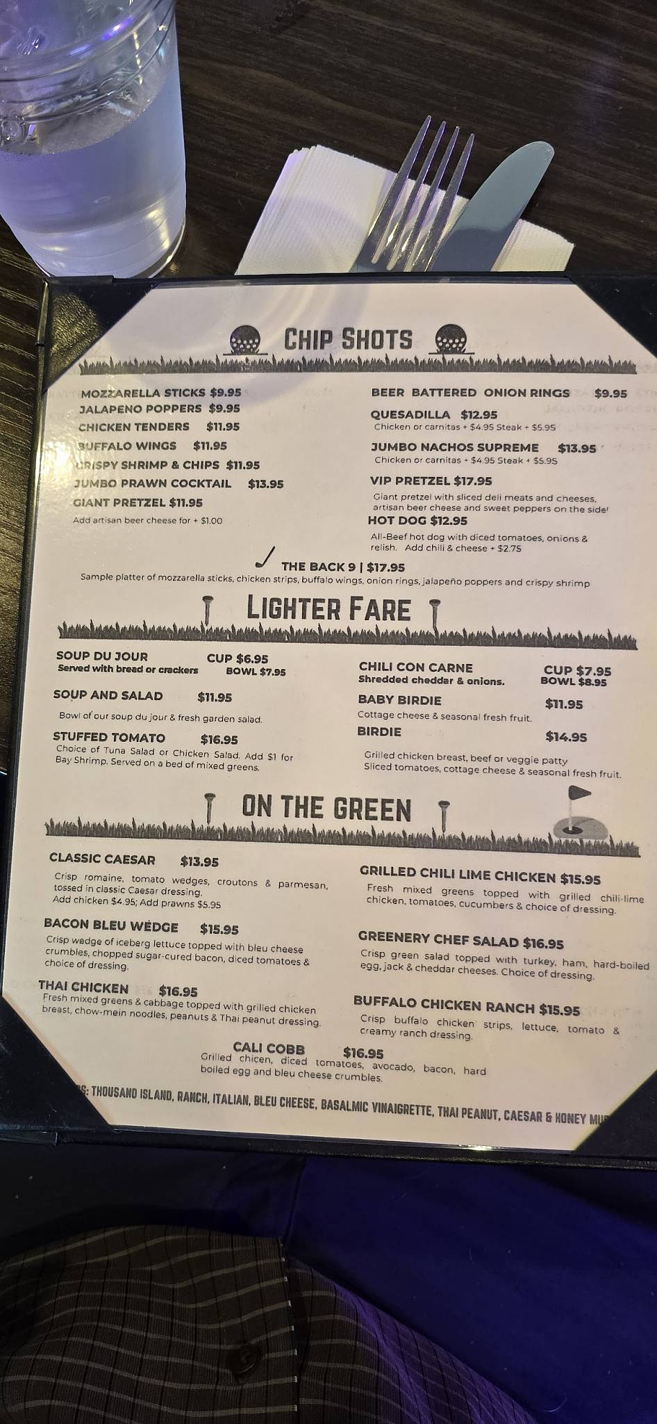 Menu at The Greenery Restaurant & Sports Bar, Walnut Creek
