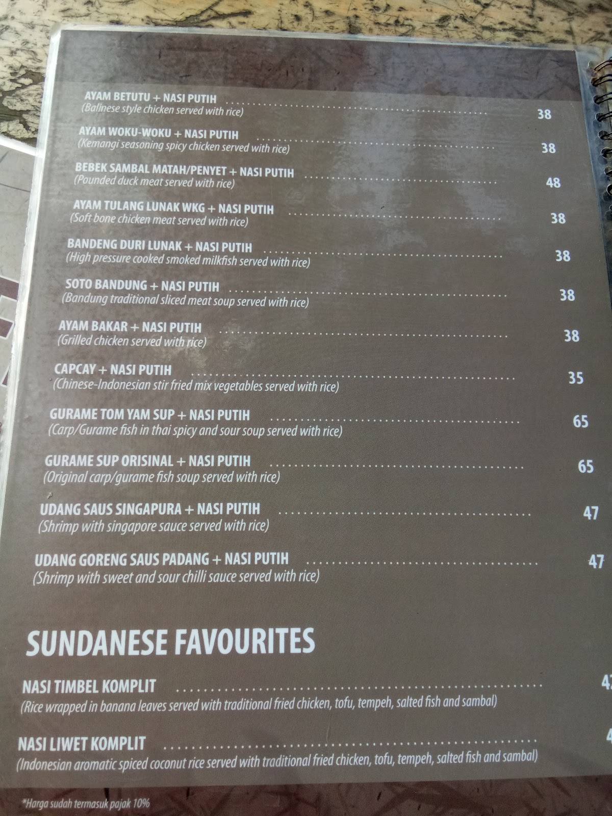 Carta del restaurante Warung Kopi Gunung, Rancabali, Jl. Terusan ...