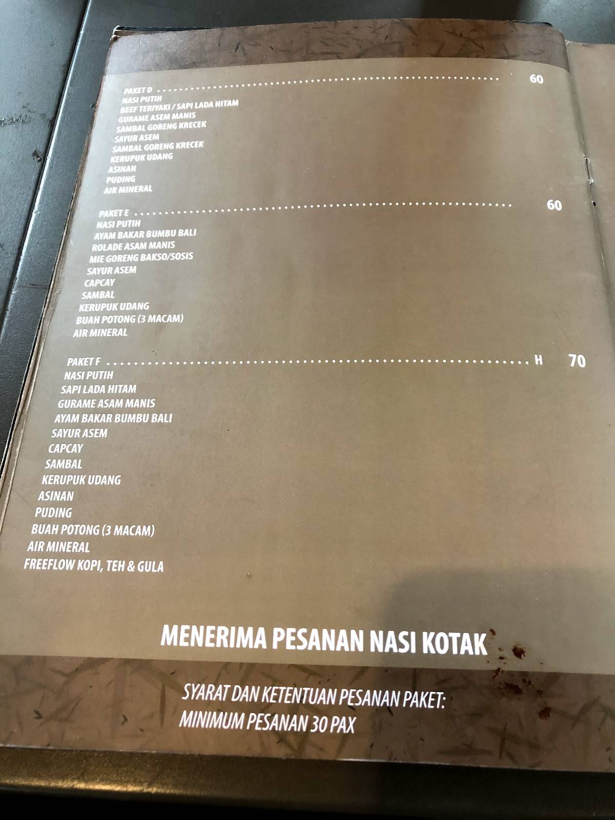 Carta del restaurante Warung Kopi Gunung, Rancabali, Jl. Terusan ...