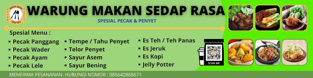 Carta del restaurante Warung Makan Sedap Rasa "Spesial Pecak & Penyet ...