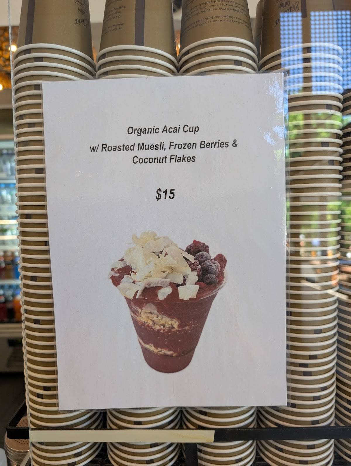 Menu at Waterview Café cafe, Sydney Olympic Park, Bicentennial Ave