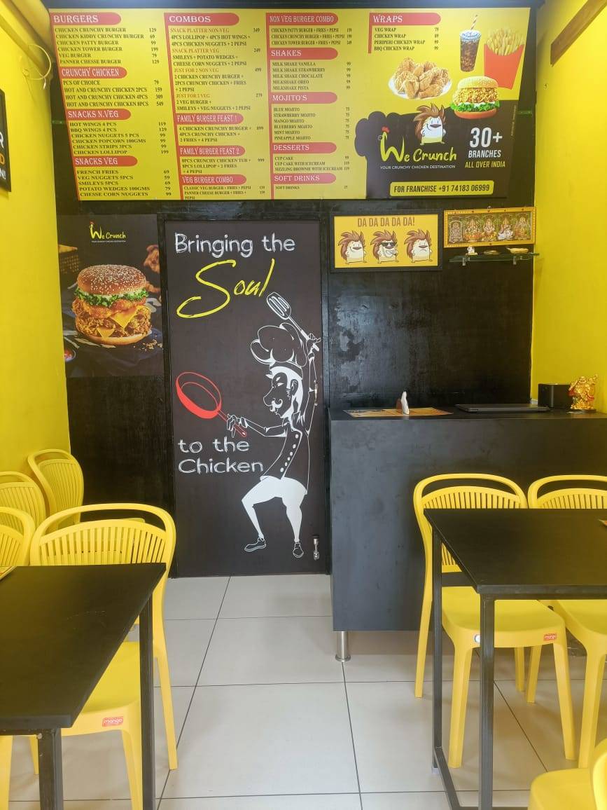 Menu at We crunch pondicherry, Puducherry