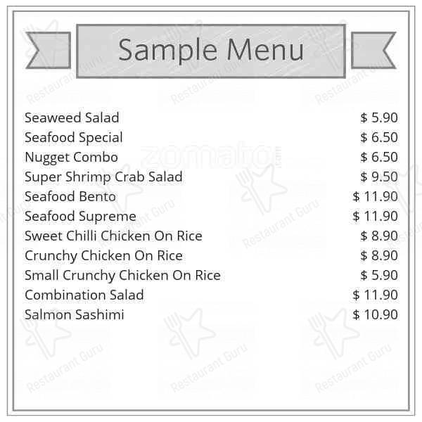Menu at Maki Mono restaurant, Wellington, Easterfield Building Kelburn ...