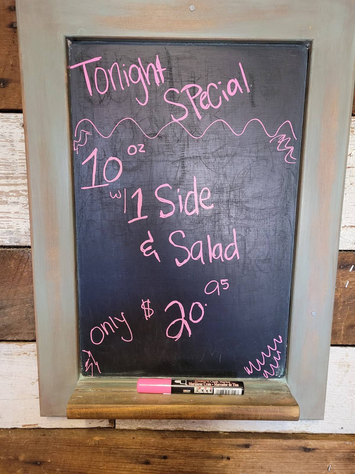 Menu at Tin Lizzie Cafe, West Point, US-45 ALT