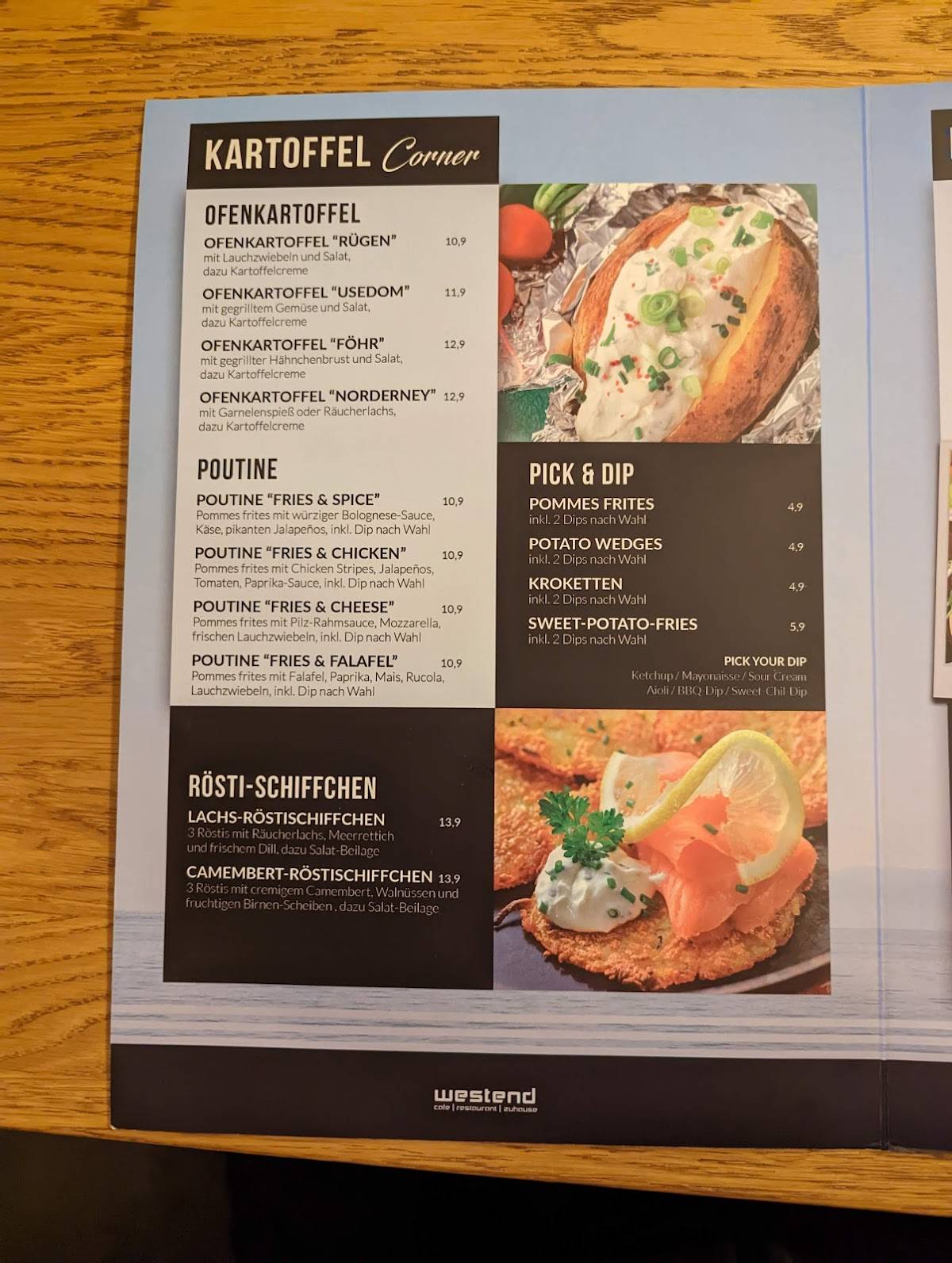 Speisekarte von Westend cafe, Hamm