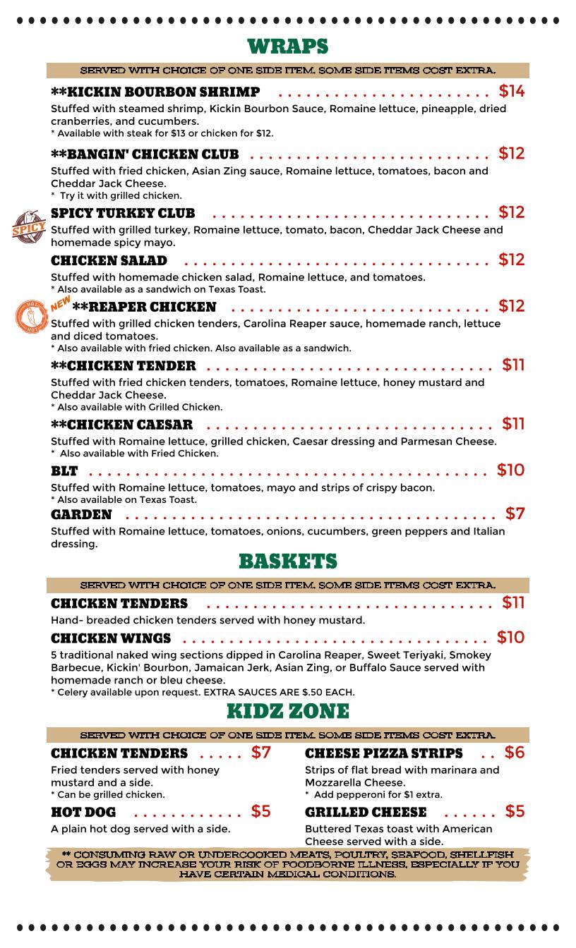 Menu at Westridge Grill pub & bar, Rocky Mount, Sunset Ave