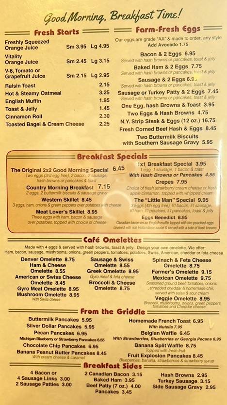 Menu at Wildflower Cafe, Charter Township of Clinton