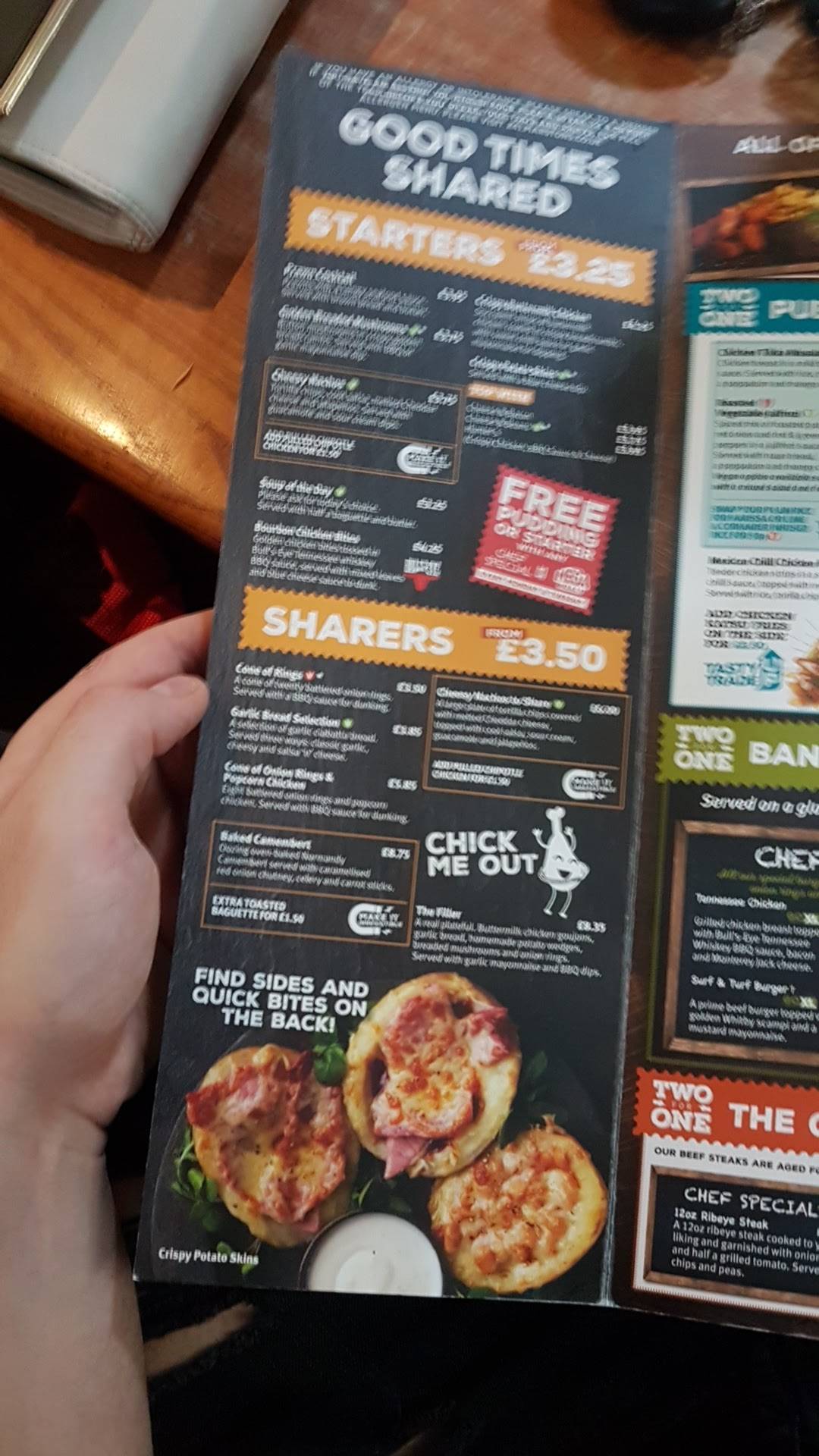 Menu at Willow Tree pub & bar, Brynmawr