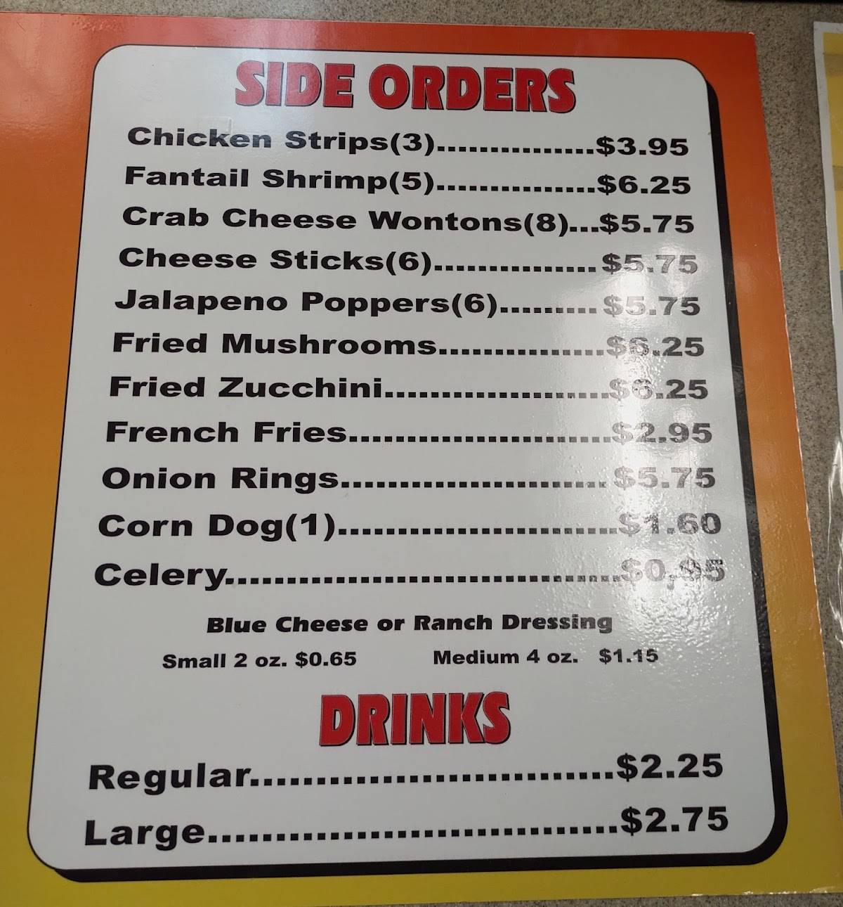 Menu at Wings & More restaurant, Denver