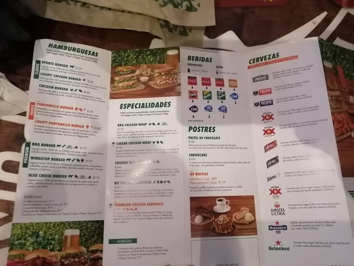 Carta del restaurante Wingstop Del Valle, Ciudad del México, Matías ...