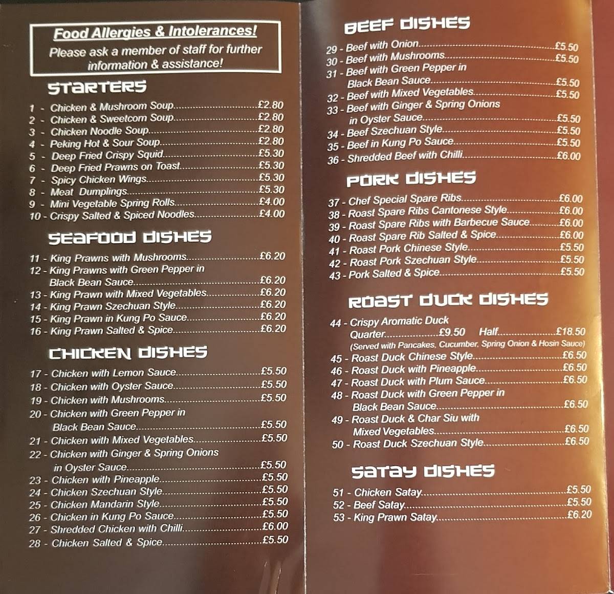 Menu at Wok Hard fast food, Hedge End