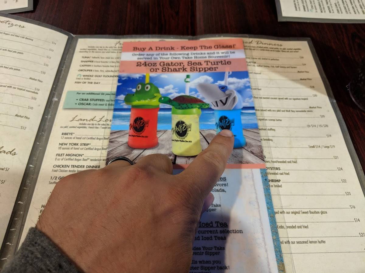 Menu at Wolf Bay Restaurant at Foley, Foley, Miflin Rd