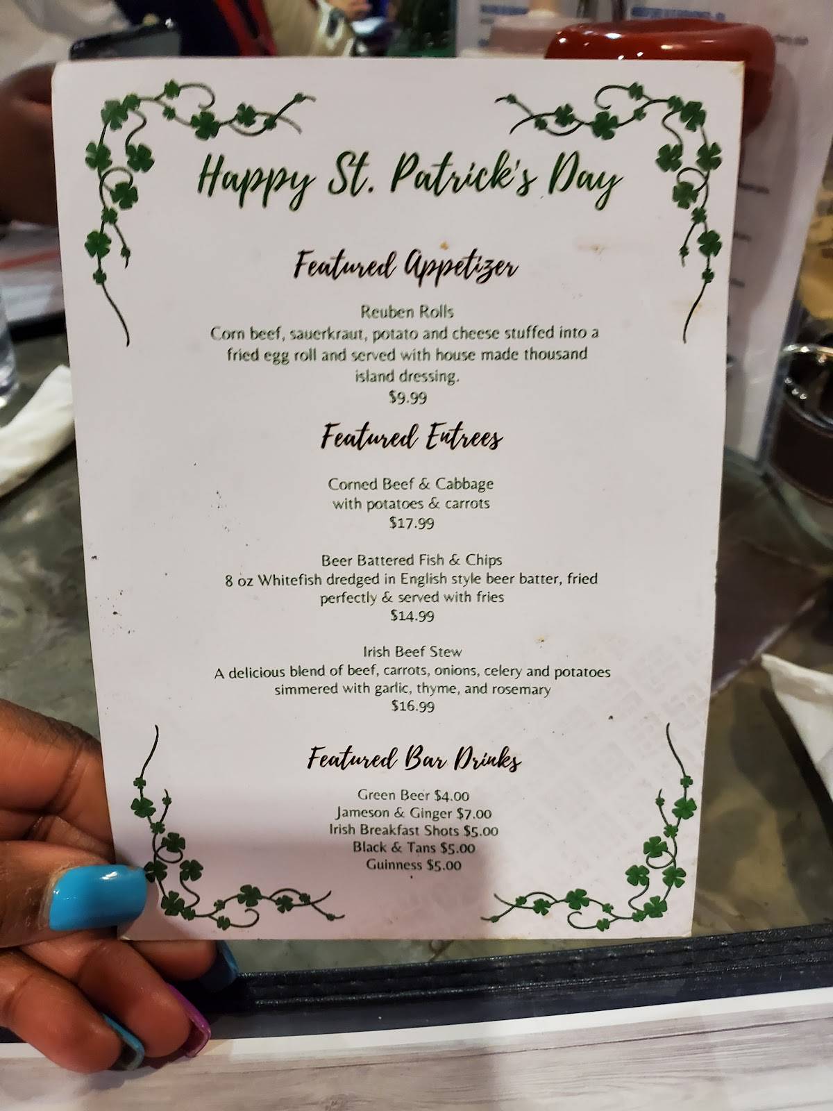 Menu at Wolf Bay Restaurant at Foley, Foley, Miflin Rd