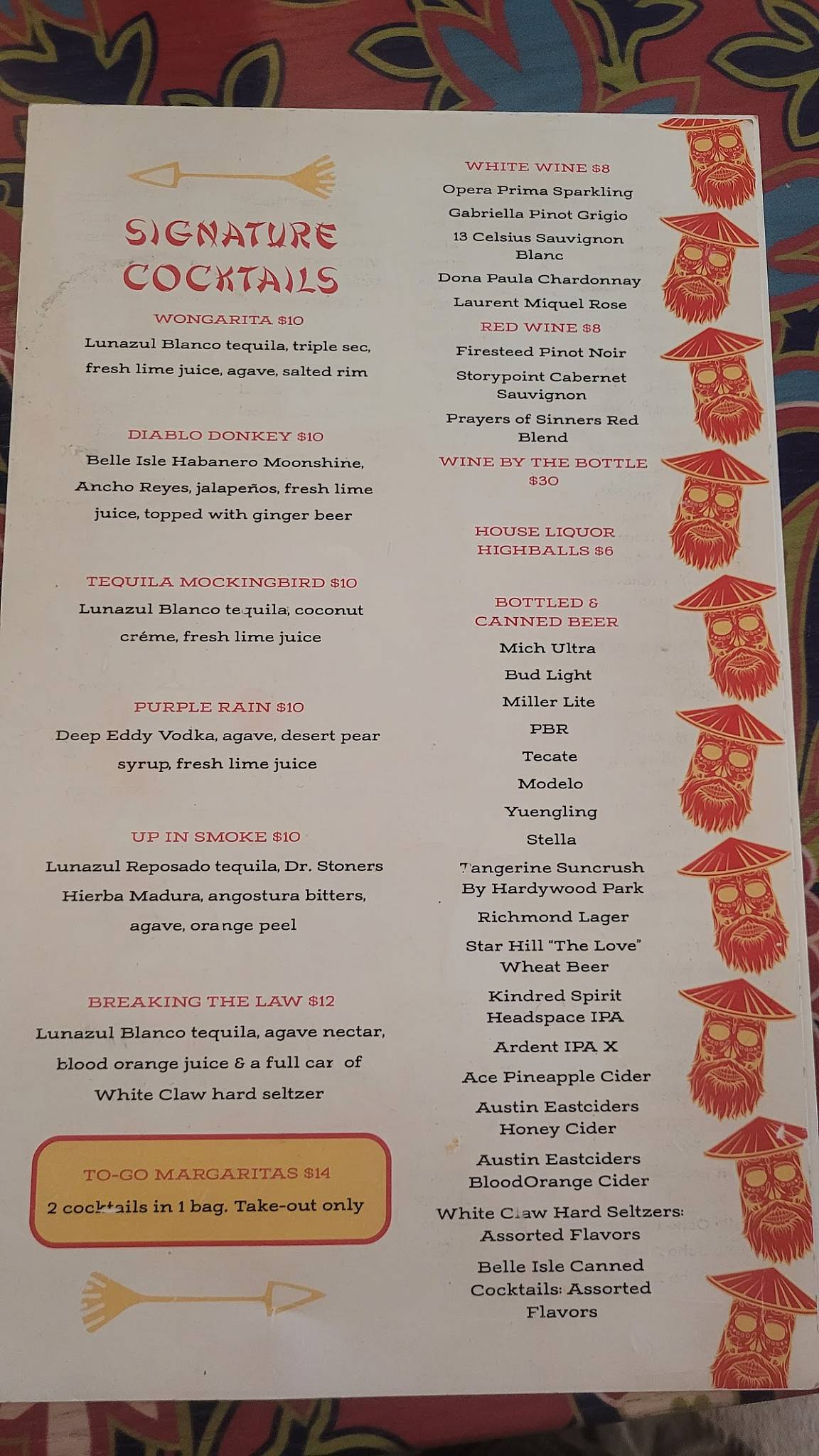Menu at Wong's Tacos - Greengate restaurant, Richmond
