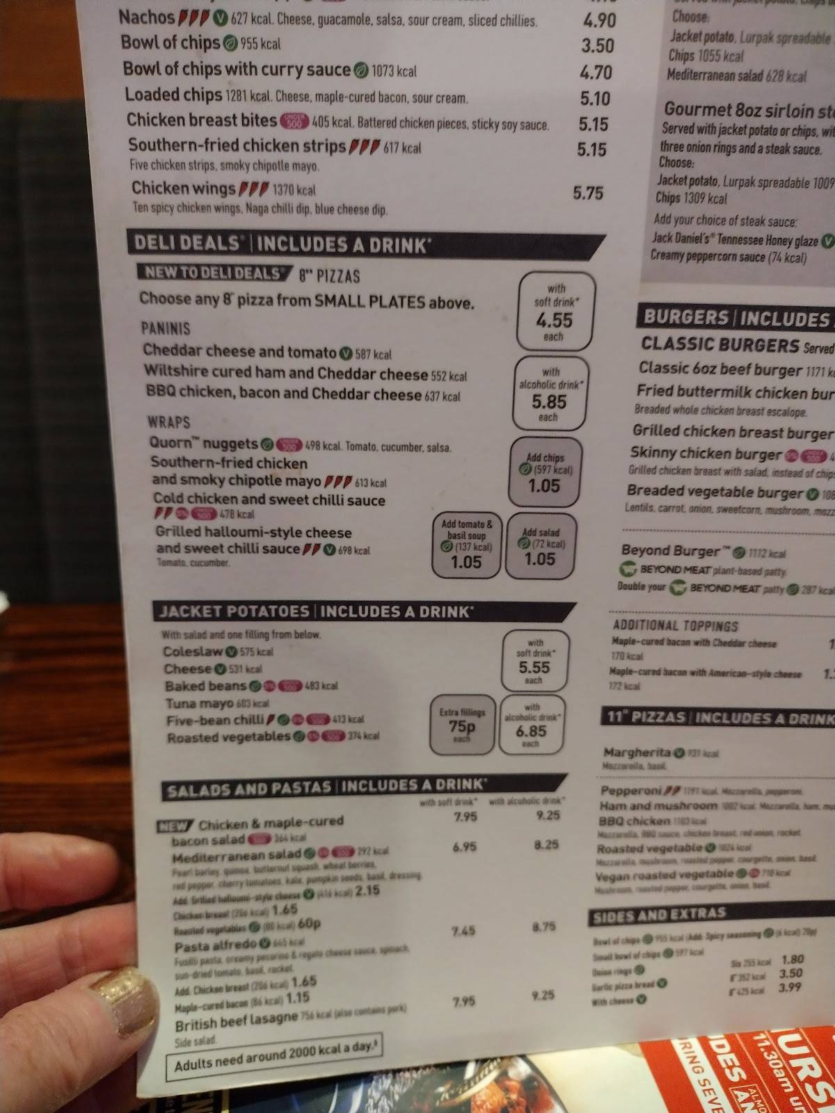 Menu at The Liquorice Gardens - JD Wetherspoon pub & bar, Worksop