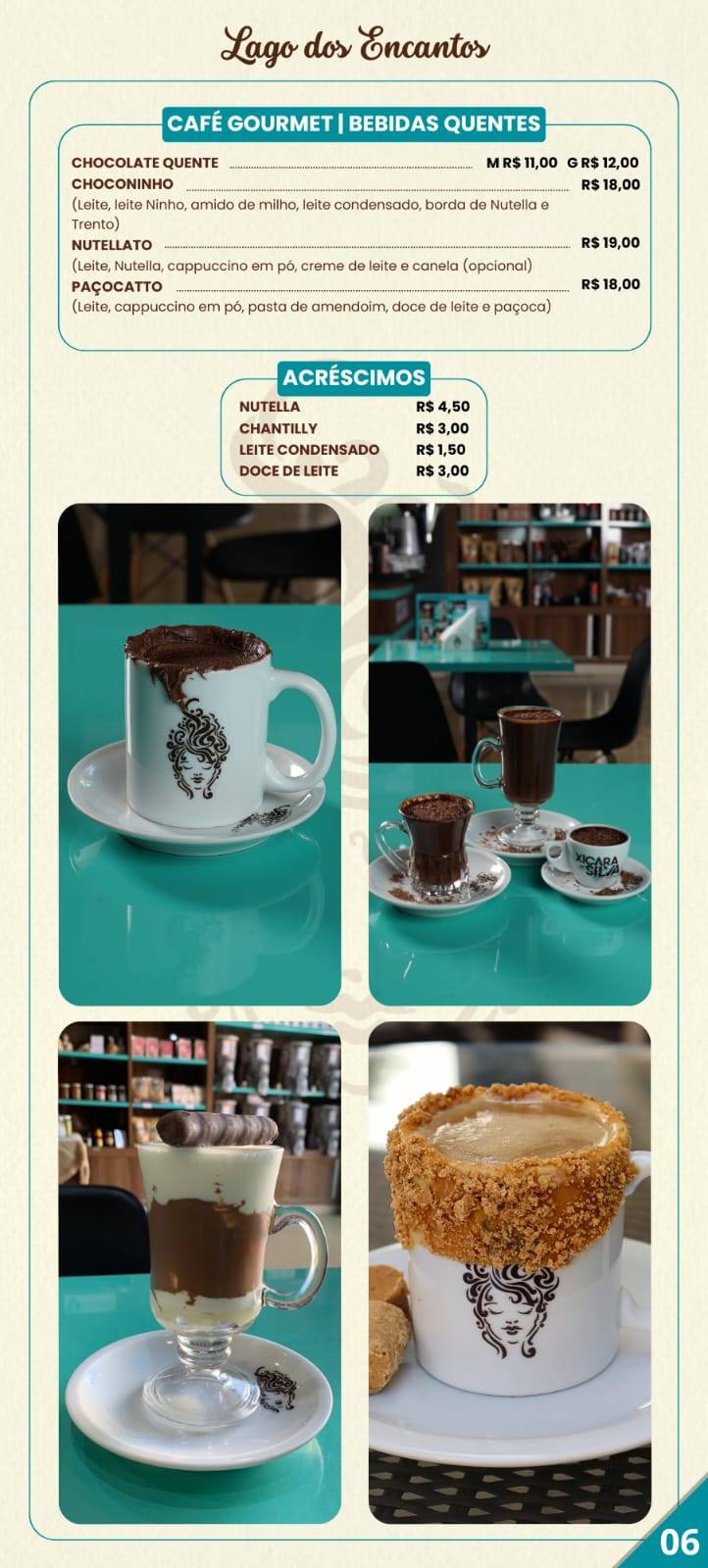 Menu em Xícara da Silva Café, Boa Esperança