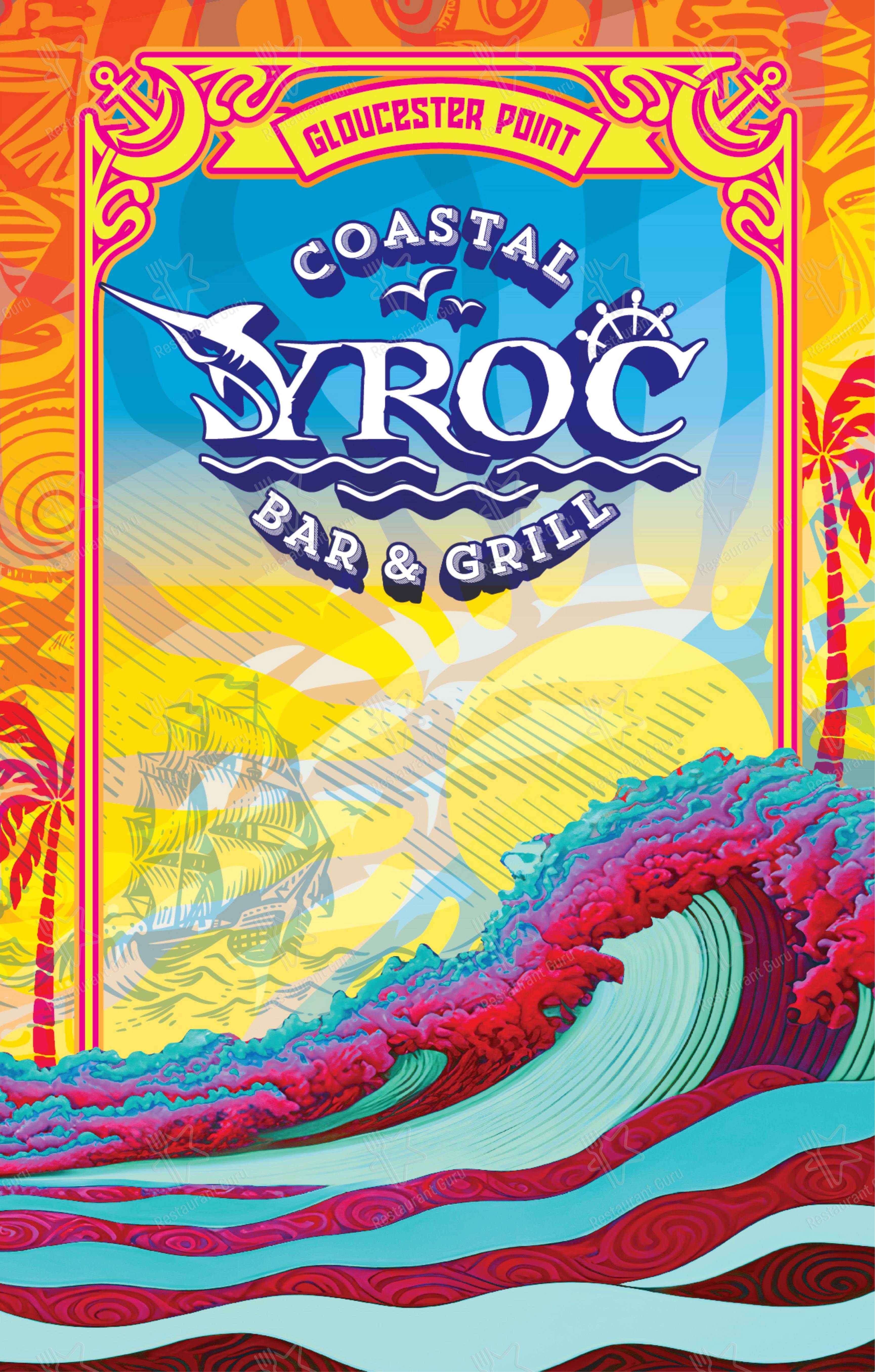 Menu at YROC Coastal Bar & Grill, Gloucester Point
