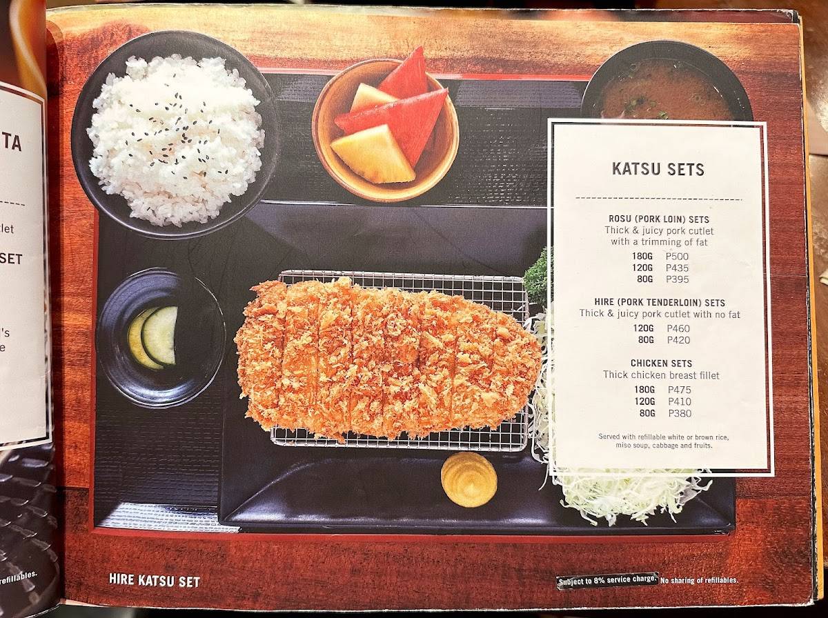 Carta del restaurante Yabu: House of Katsu Rockwell, Makati, R3