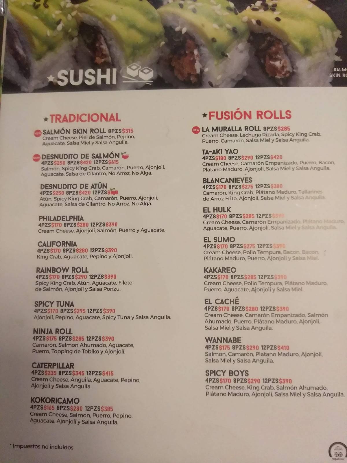 Carta del restaurante Yao Asian Cuisine - Bella Vista, Santo Domingo ...
